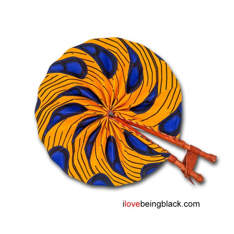 Handmade African Print Fan (various styles from Ghana) - I Love Being Black